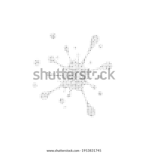 Blot Symbol Filled Black Dots Pointillism Stock Vector (Royalty Free ...