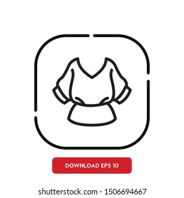 Blouse Clothes Symbol Outline Vector Icon Stock Vector (Royalty Free ...