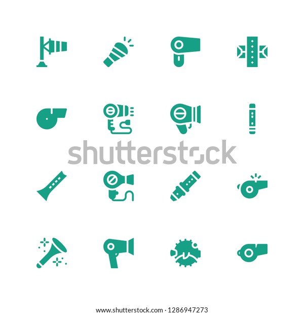 Blow Icon Set Collection 16 Filled Stock Vector (Royalty Free ...