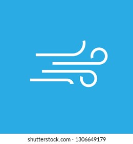 Blowing Wind Icon Vector Illustration Flat Stock Vector (Royalty Free ...