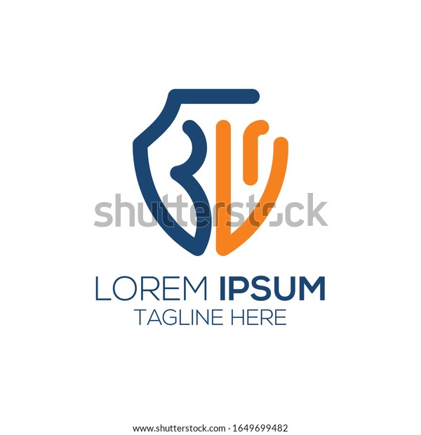 Blr Letter Forming Shield Logo Vector Stock Vector (Royalty Free ...