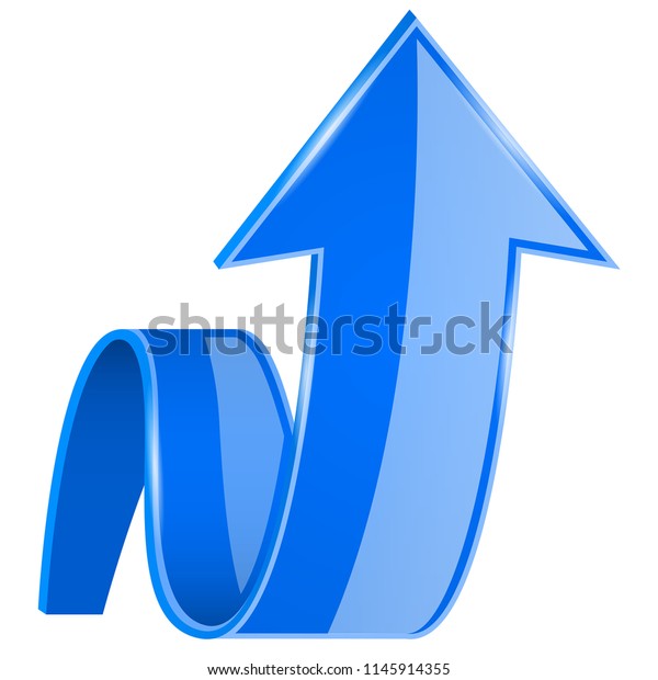 Blue 3d Arrow Vector Illustration Isolated Stock Vector (Royalty Free ...