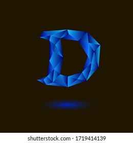 Blue 3d Letter Glow Effect Stock Vector (Royalty Free) 1719414139 ...
