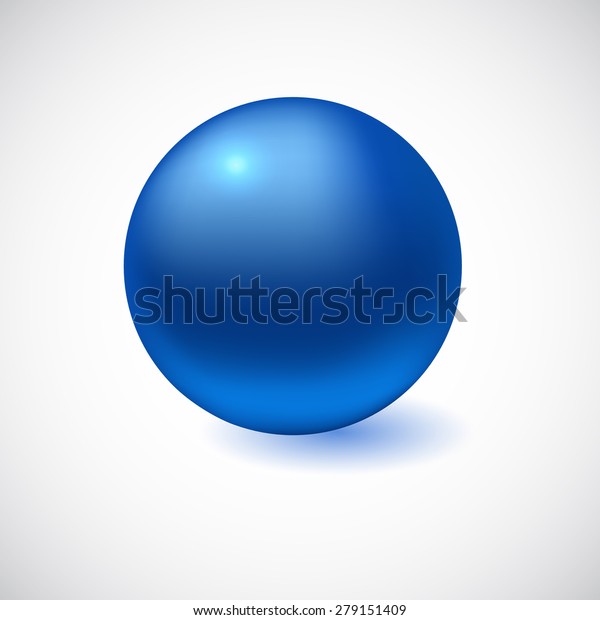 Esfera azul 3D aislada en blanco.: vector de stock (libre de regalías ...