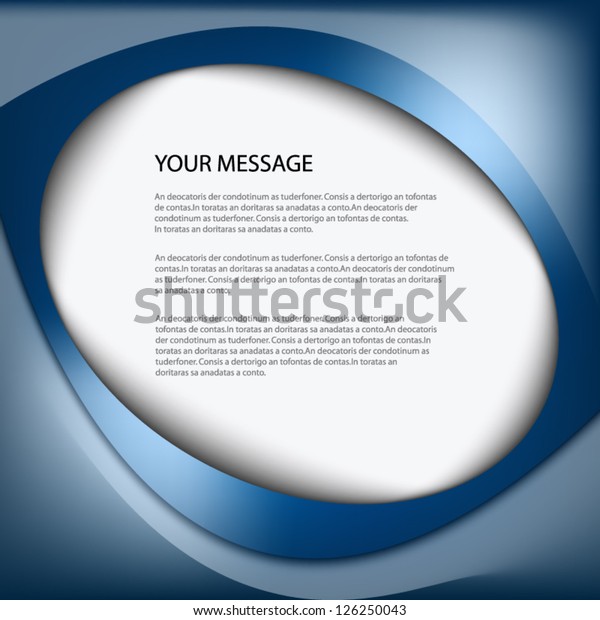 Blue Abstract Background Vector Text Message Stock Vector (Royalty Free ...