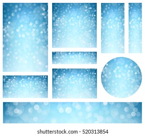 Blue Abstract Banner Set Stock Vector (Royalty Free) 520313854 ...