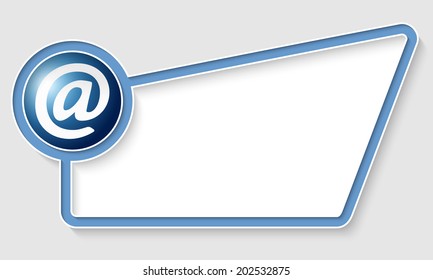 Blue Abstract Box Text Email Symbol Stock Vector (Royalty Free ...