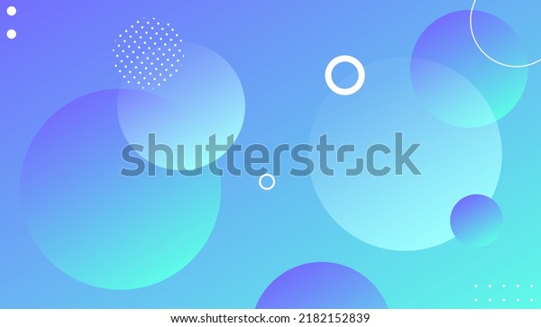 Blue Abstract Geometric Circle Shape Geometric Stock Vector (Royalty ...