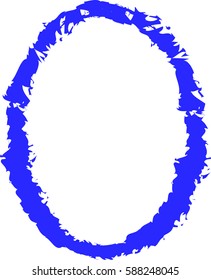 Blue Abstract Oval Frame On Blame Stock Vector (Royalty Free) 588248045 ...