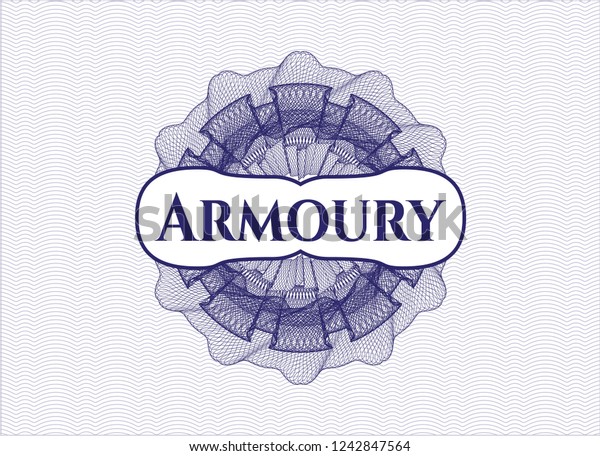 Blue Abstract Rosette Text Armoury Inside Stock Vector (Royalty Free ...