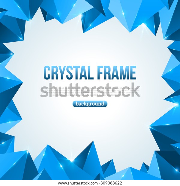 Blue Abstract Shining Ice Frame Vector Stock Vector (Royalty Free ...