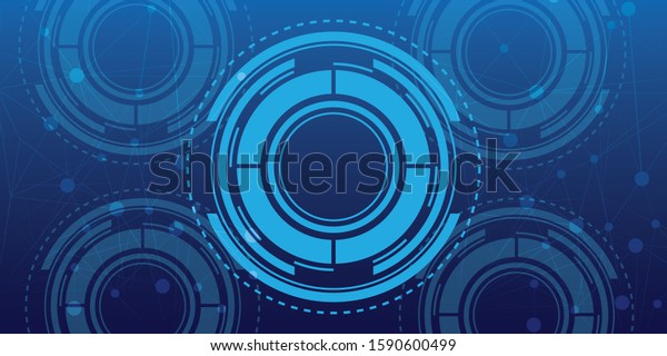 Blue Abstract Technology Background Digital Concept Stock Vector ...
