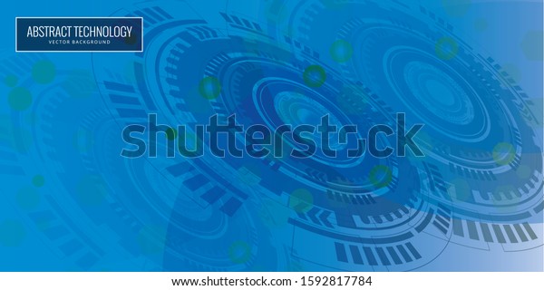 Blue Abstract Technology Background Digital Concept Stock Vector ...