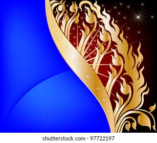 Blue Abstract Thai Pattern Background Stock Vector (Royalty Free ...