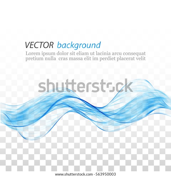 Blue Abstract Wave On Transparent Backgroundvector Stock Vector ...