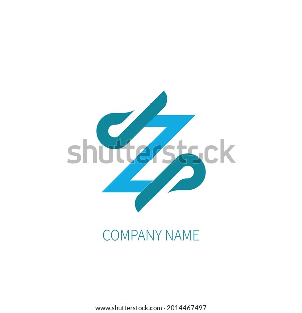 Blue Abstract Z Logo Design Stock Vector (Royalty Free) 2014467497 ...