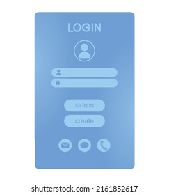 Blue Access Login Template Icon Stock Vector (Royalty Free) 2161852617 ...