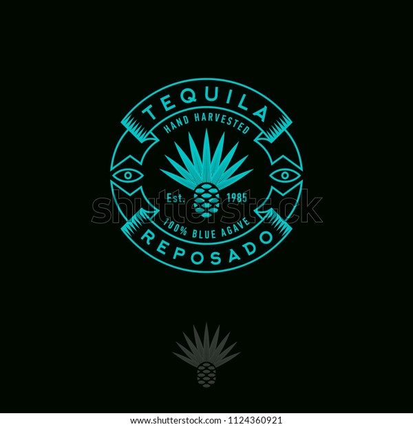Blue Agave Icon Tequila Mescal Logo Stock Vector (Royalty Free ...