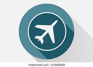 Blue Airplane Icon Stock Vector (Royalty Free) 1114690658 | Shutterstock