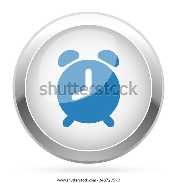 Blue Alarm Clock Icon On White Stock Vector (Royalty Free) 348729599 ...