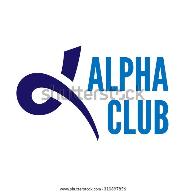 Blue Alpha Letter Symbol Logo Template Stock Vector (Royalty Free ...