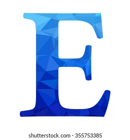 Blue Alphabet Letter E Stock Vector (Royalty Free) 368834339 | Shutterstock