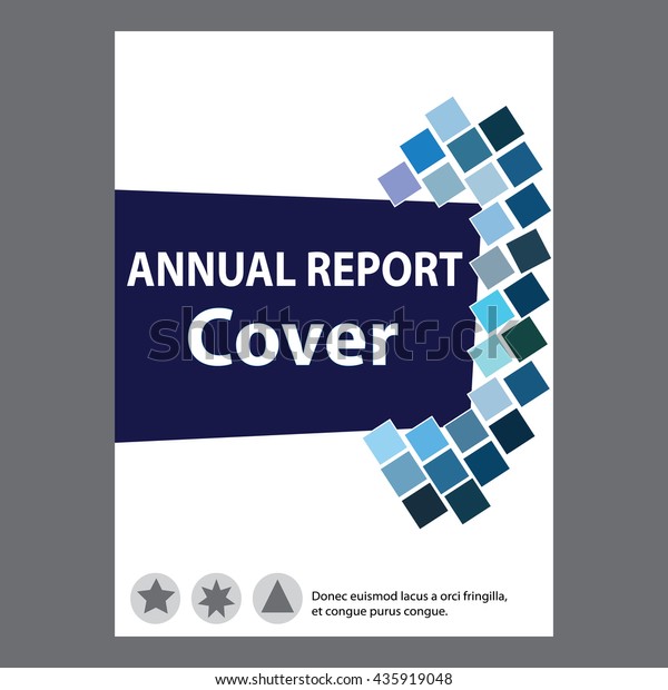 Blue Annual Report Title Page Sample Stock Vector (Royalty Free) 435919048