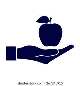 Apple Icon Hand Vector Icon Stock Vector (Royalty Free) 394761445
