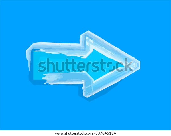 Blue Arrow Icon Ice Texture Stock Vector (Royalty Free) 337845134 ...