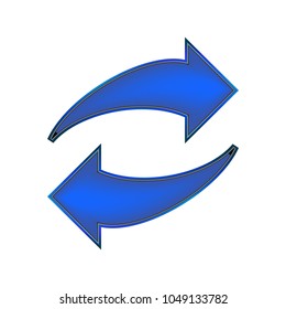 Blue Arrow Icon Vector Illustration Stock Vector (Royalty Free ...