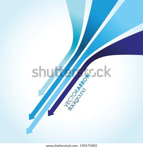 Blue Arrow Line Background Stock Vector (Royalty Free) 190575083 ...