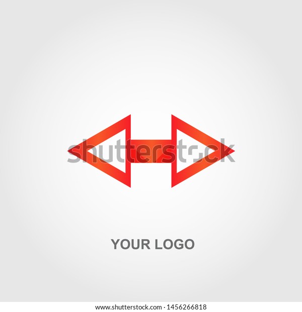 Blue Arrow Logo Gradation Color Template Stock Vector (Royalty Free ...