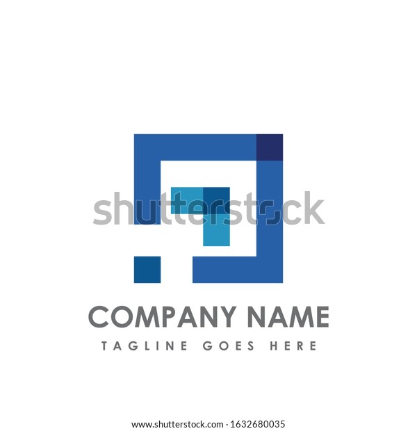 Blue Arrow Square Business Logo Template Stock Vector (Royalty Free ...