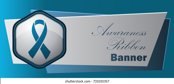 Blue Awareness Banner Vector Illustration Stock Vector (Royalty Free ...