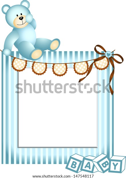 Blue Baby Frame Stock Vector (Royalty Free) 147548117