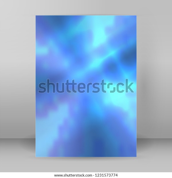 Blue Background Advertising Brochure Design Elements Stock Vector ...