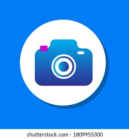 Blue Background Camera Icon Camera Icon Stock Vector (Royalty Free ...