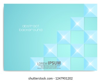 Blue Background Diamond Shape Light Effect Stock Vector (Royalty Free ...