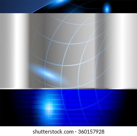 Blue Background Gray Curve Line On Stock Vector (Royalty Free ...
