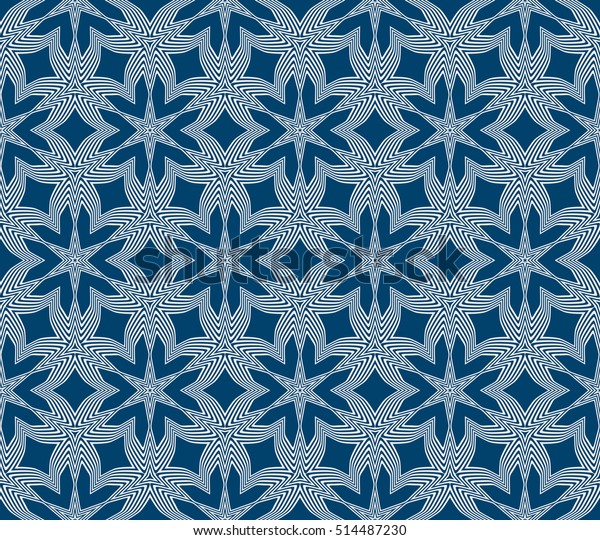 Blue Background Seamless Sacred Pattern Silver Stock Vector (Royalty ...