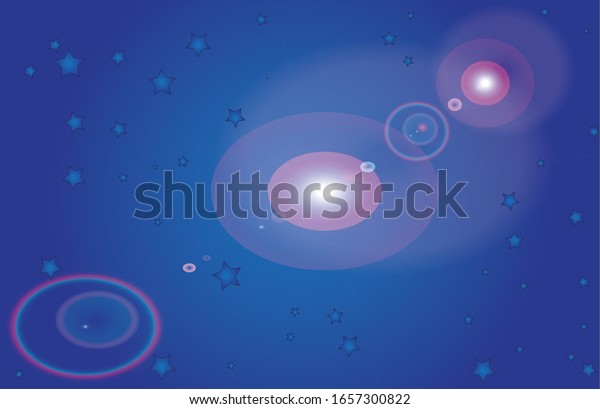 Blue Background Space Effects Starlight Flares Stock Vector (Royalty ...