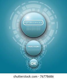 Blue Background Techno Speech Bubbles Stock Vector (Royalty Free ...