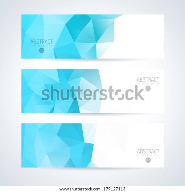 Blue Background Website Header Banner Series Stock Vector (Royalty Free ...
