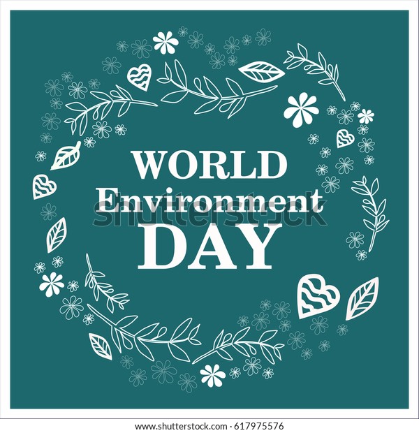 Blue Background World Environment Day Vector Stock Vector (Royalty Free ...