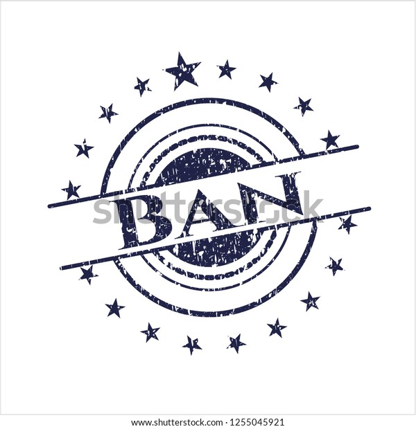 Blue Ban Rubber Stamp Stock Vector (Royalty Free) 1255045921 | Shutterstock