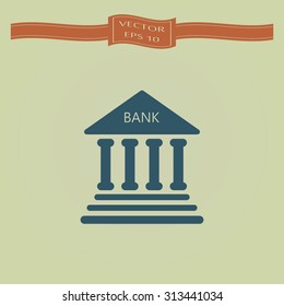 Blue Bank Icon Stock Vector (Royalty Free) 313441034 | Shutterstock