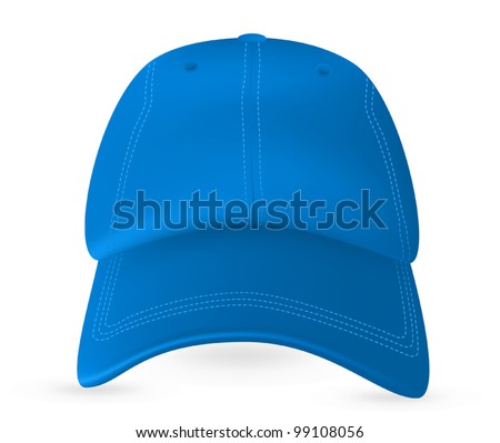 Blue Baseball Cap Template Mesh Gradients Stock Vector (Royalty Free ...