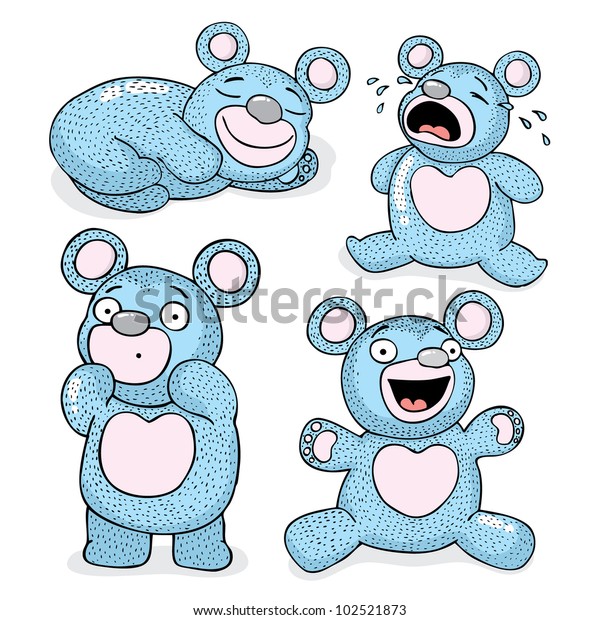 Blue Bears Stock Vector (Royalty Free) 102521873