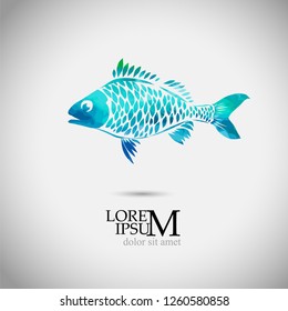 Blue Beautiful Fish Vector 스톡 벡터(로열티 프리) 1271738452 | Shutterstock