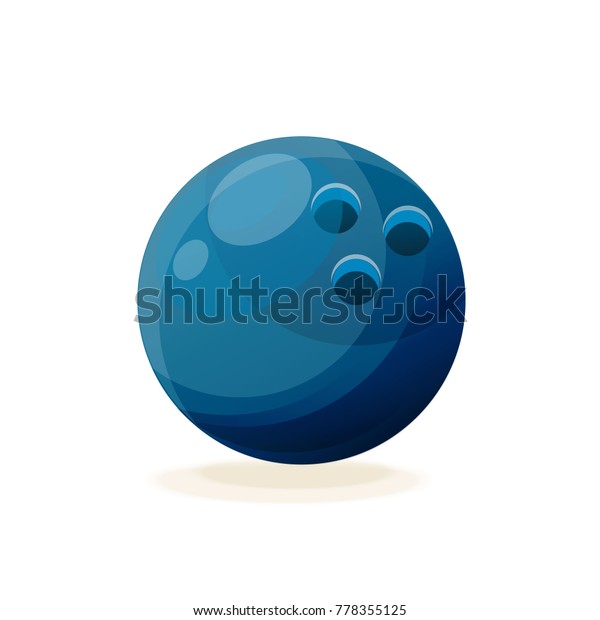 Blue Beautiful Realistic Bowling Ball Modern Stock Vector (Royalty Free ...